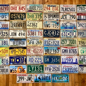 50 State Set of License Plates Plus a USVI License Plate - Craft ...