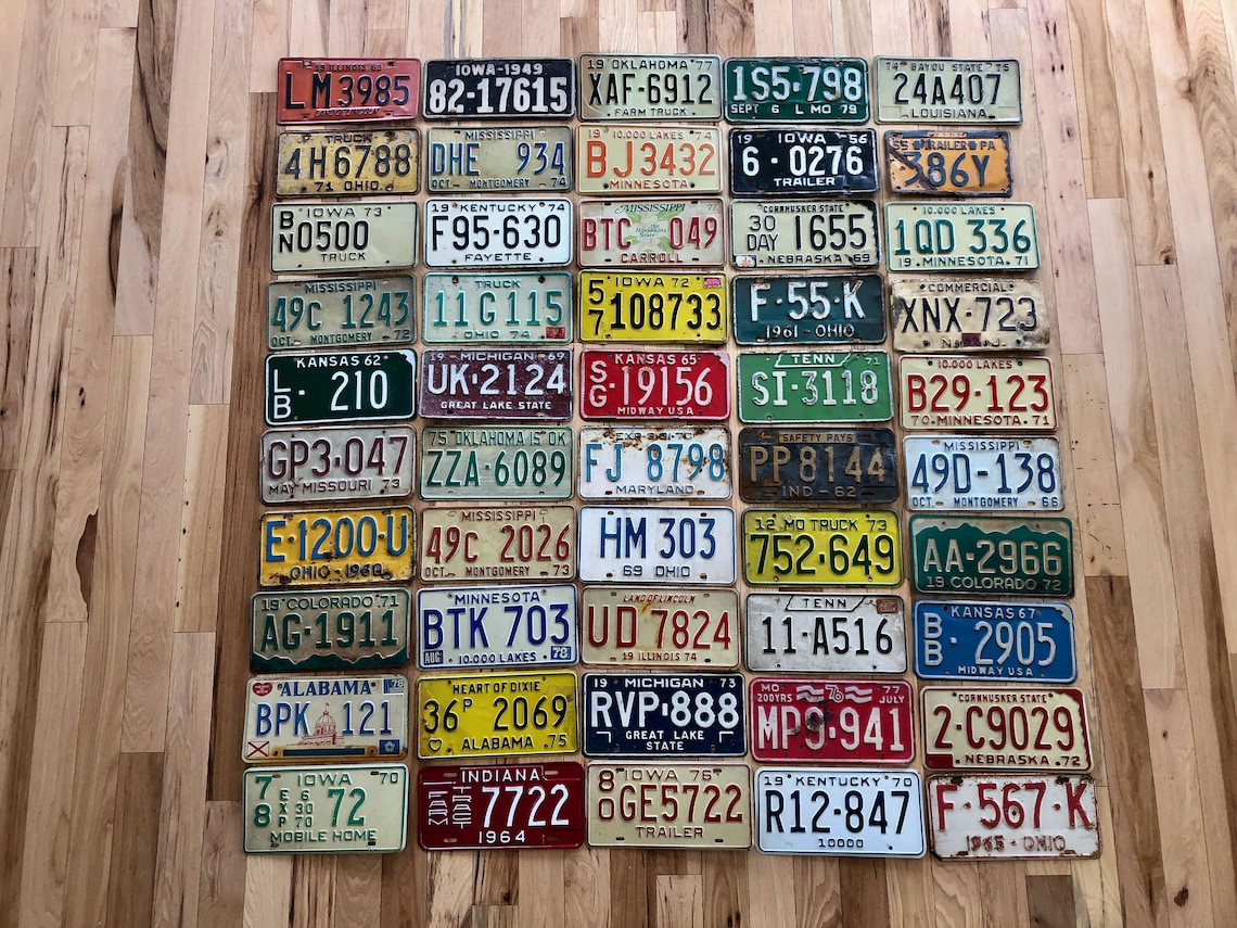 Vintage Lot of 50 License Plates - All 1979 & Older - Etsy