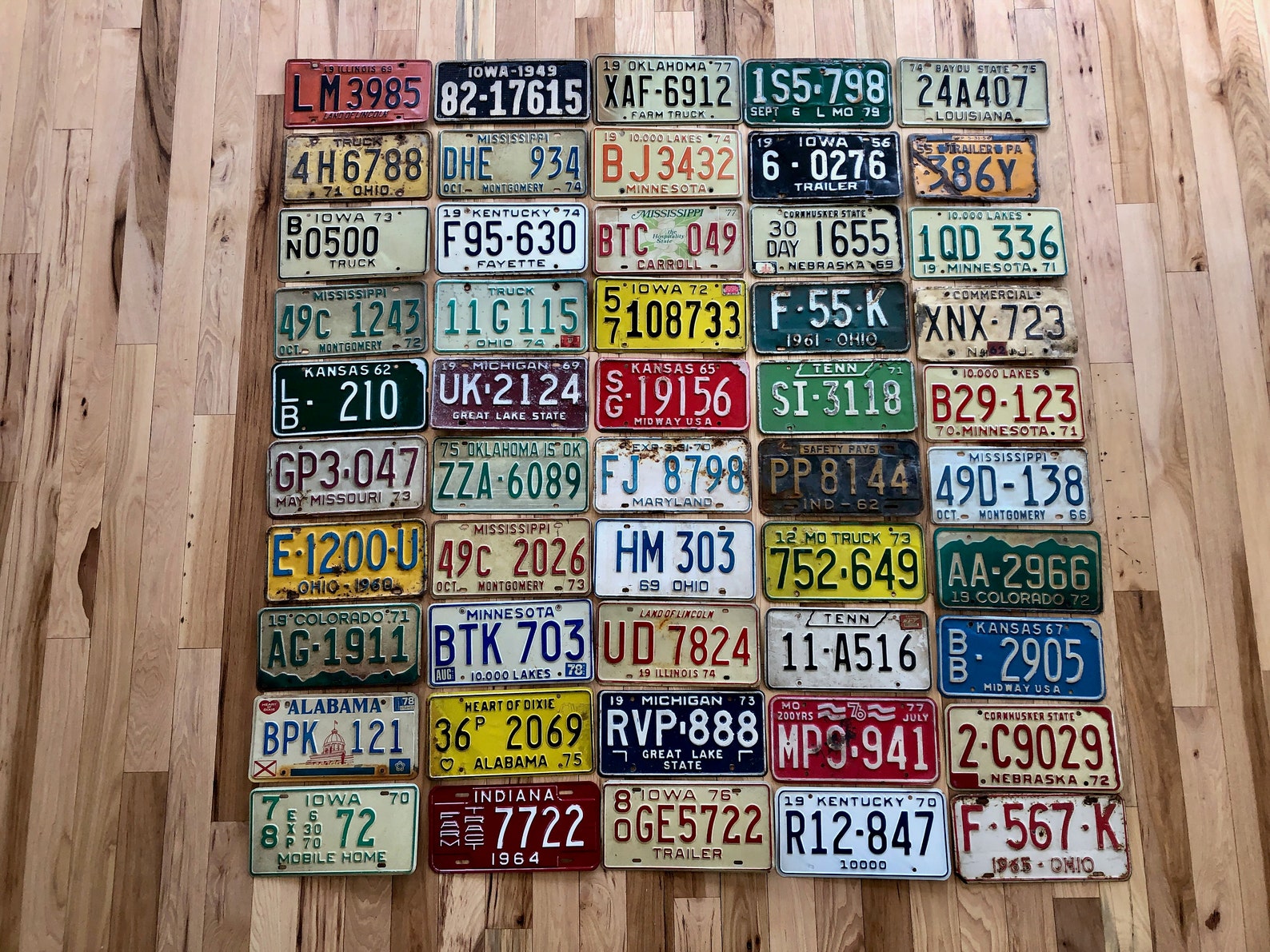 Vintage Lot of 50 License Plates - All 1979 & Older - Etsy