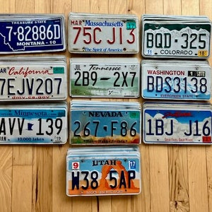 Bulk Lot of 50 License Plates From 10 Different States - 5 of Each ...