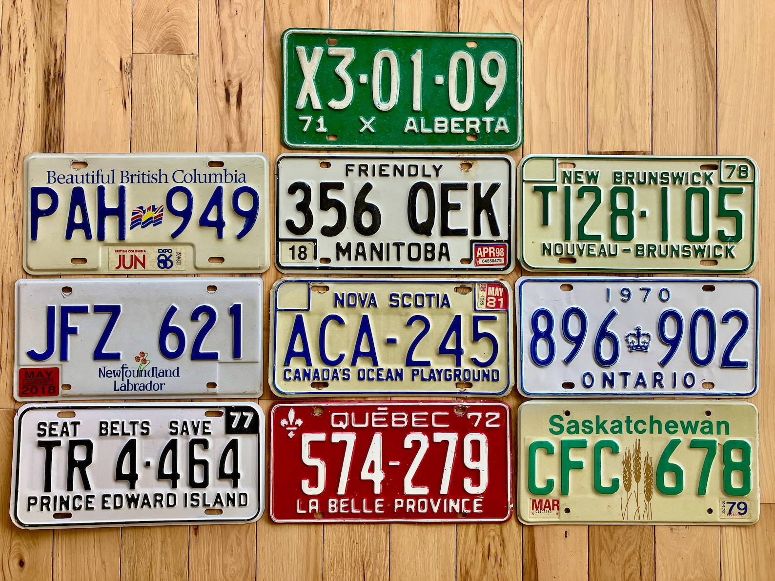 10 Canadian Province Set of License Plates in Good Condition - Etsy