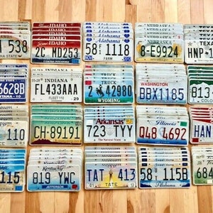 Bulk Set of 100 License Plates- 20 Versions, 5 of Each in Craft ...