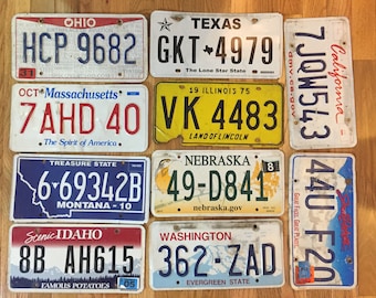 Starter Pack of 10 License Plates From 10 Different States | Etsy