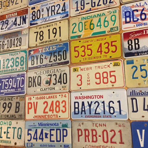 Starter Pack of 10 License Plates From 10 Different States in - Etsy