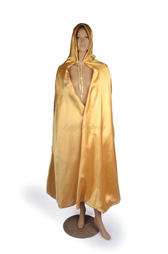 Long Hooded Satin Cloak Halloween Christmas Fancy Middle | Etsy