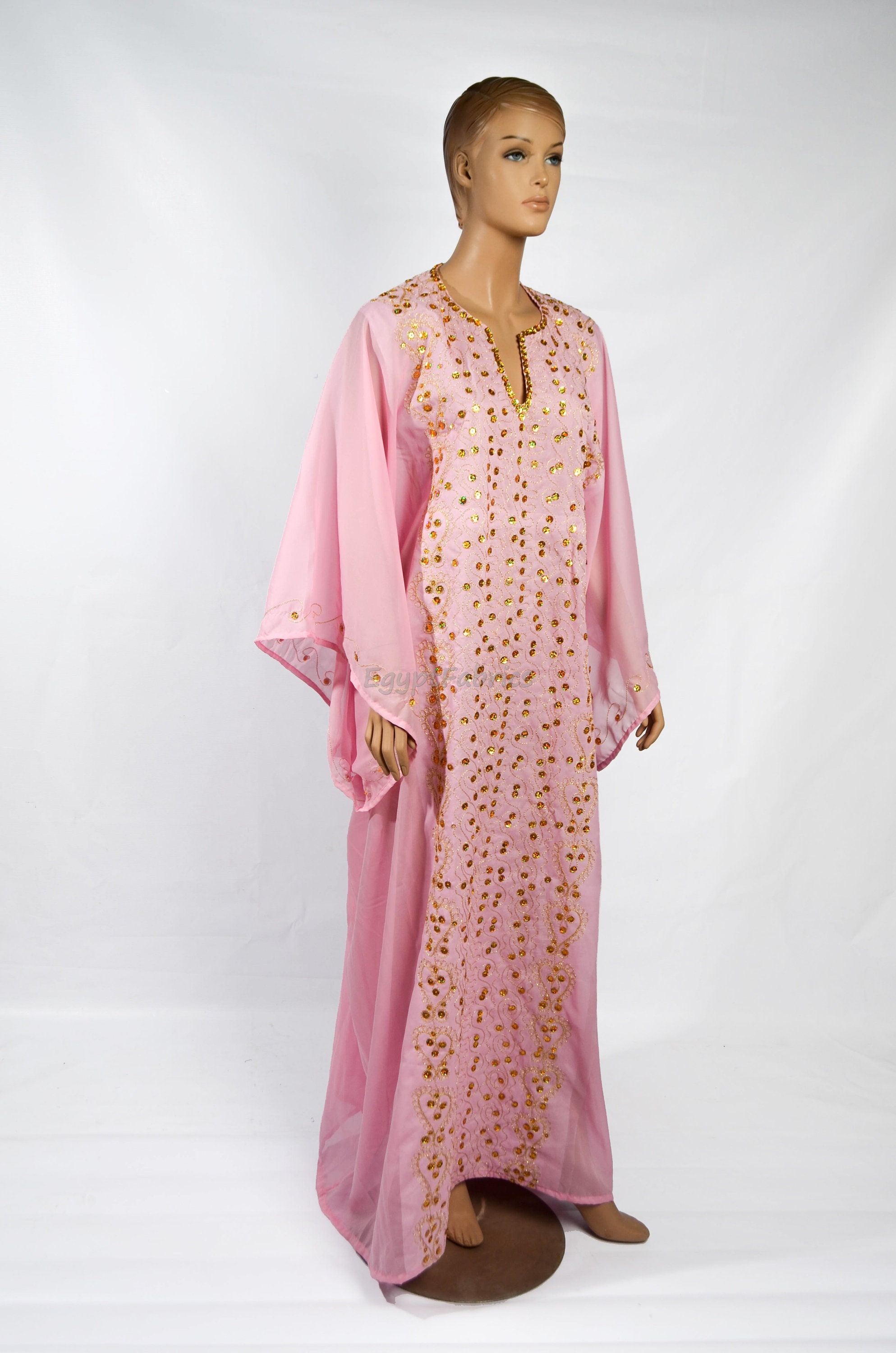 Khaliji Thobes Belly Dance Pink Abaya Kaftan Dress Khaleegy | Etsy