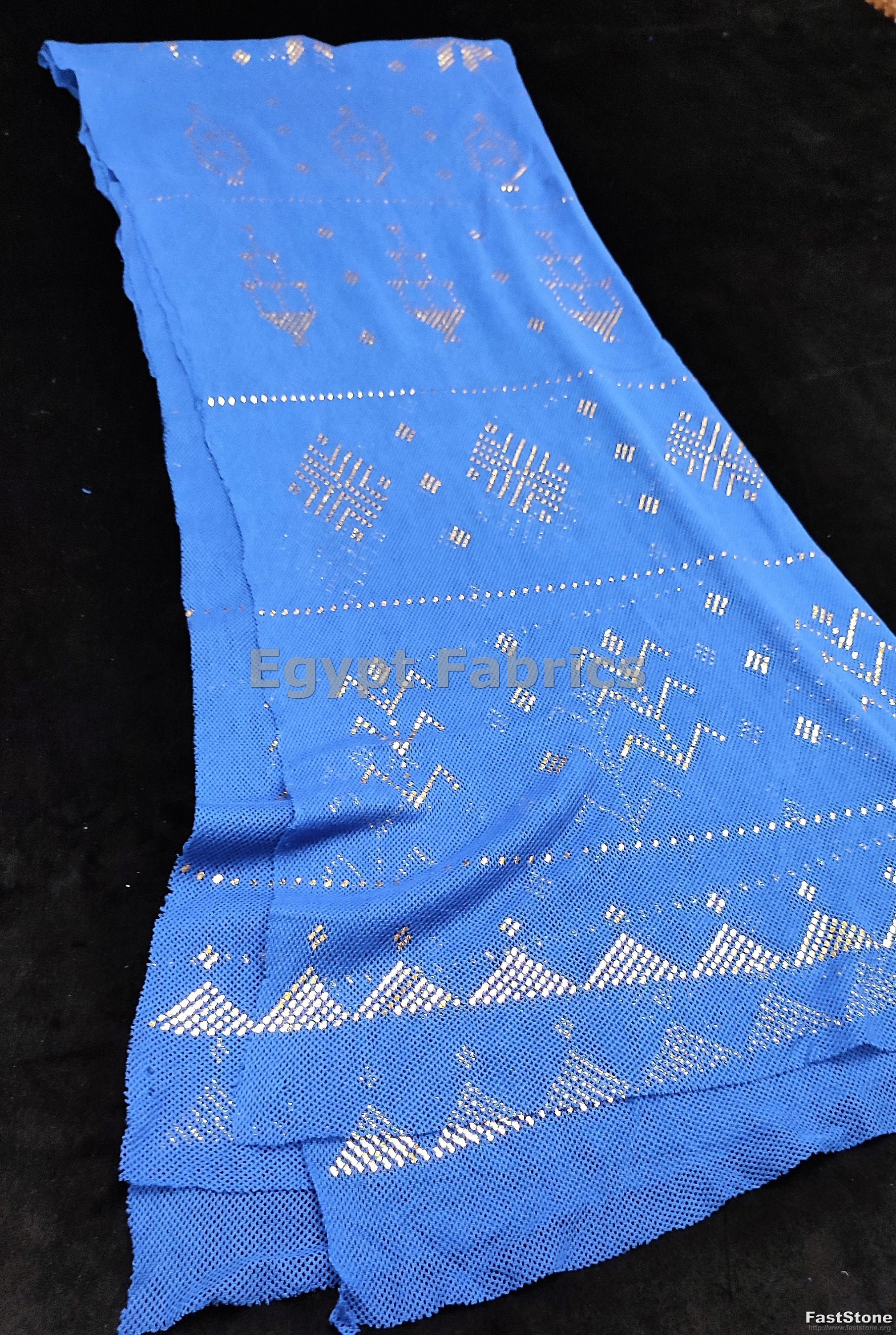 Increíble tul egipcio Assuit Golden Shawl Veil - Etsy España