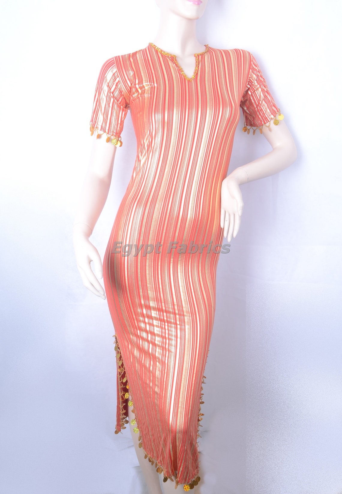 Amazing Shiny Egyptian Galabeya Belly Dance Short Abaya Saidi | Etsy