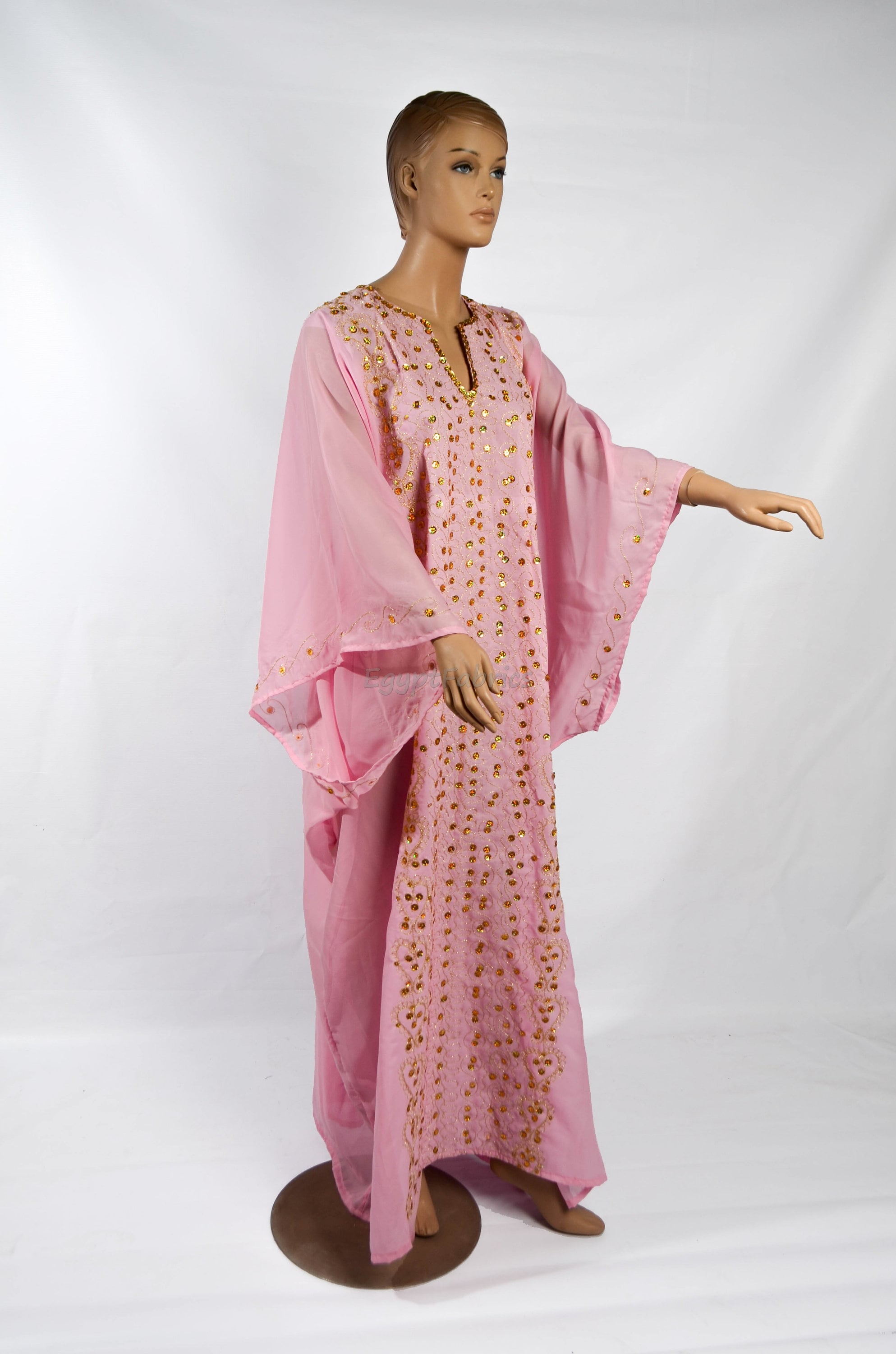 Khaliji Thobes Belly Dance Pink Abaya Kaftan Dress Khaleegy | Etsy