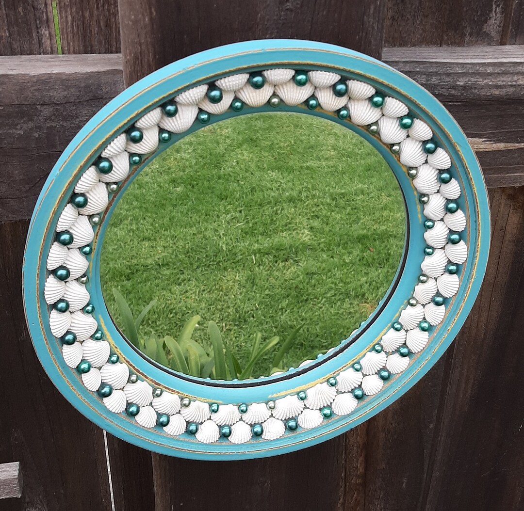 Round Shell Mirror - Etsy