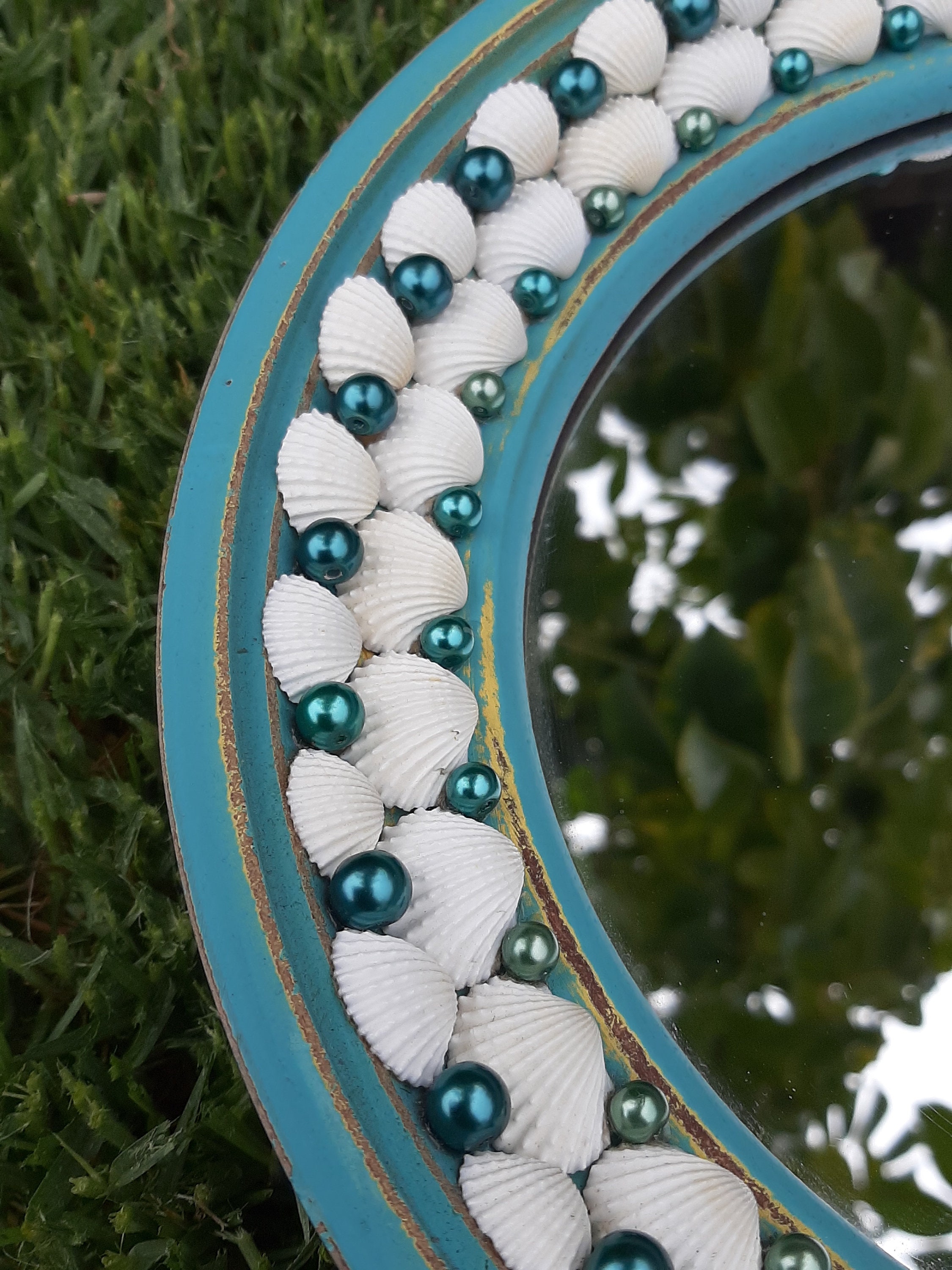 Round Shell Mirror - Etsy