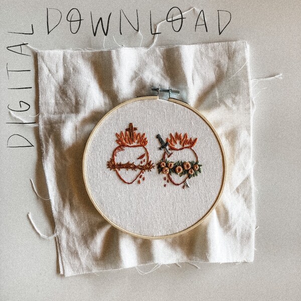 Sacred Heart Embroidery - Etsy
