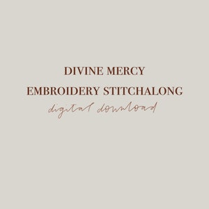 Divine Mercy Embroidery Stitchalong DIGITAL DOWNLOAD - Etsy
