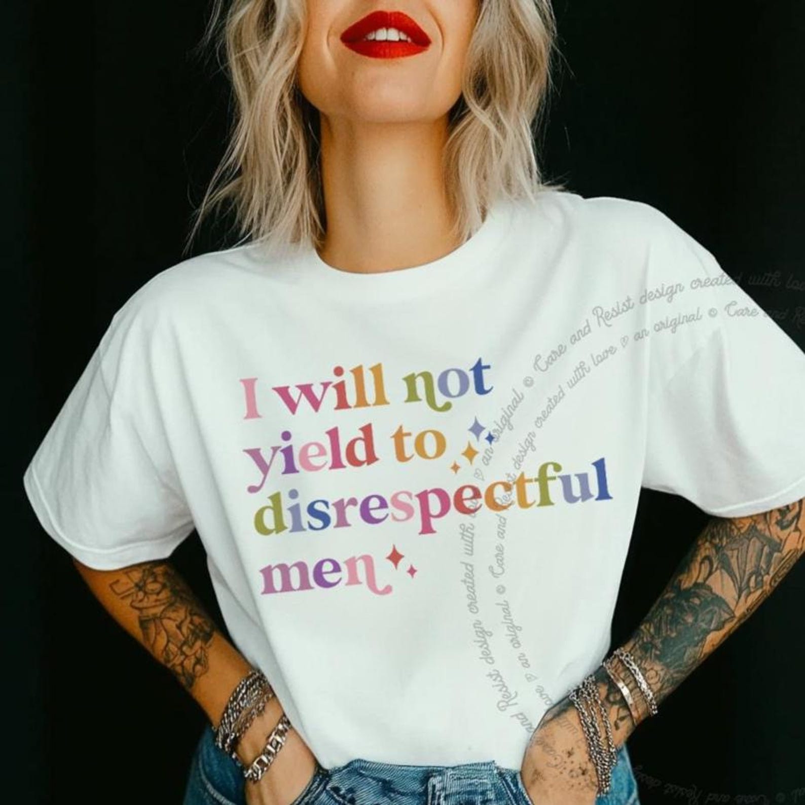 I Will Not Yield to Disrespectful Men Comfort Colors Shirt, AOC Quote ...