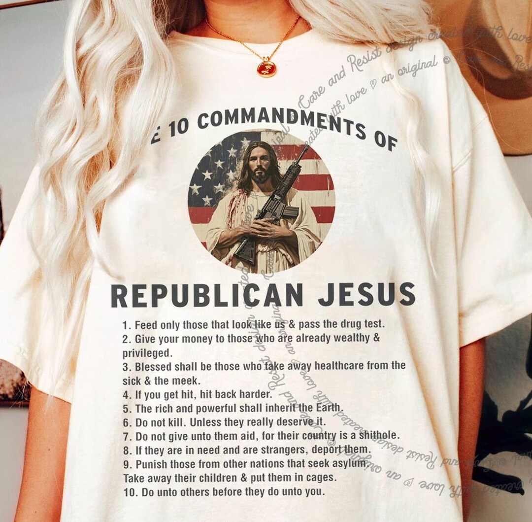 Republican Jesus Shirt, Love Like Jesus Shirt, Who Would Jesus Deport ...