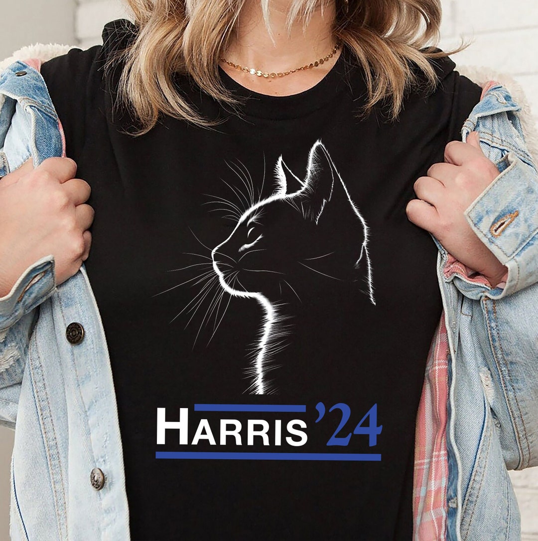 Harris 24 Shirt, Cats for Harris 2024, Kamala Harris Cat Lady Shirt ...