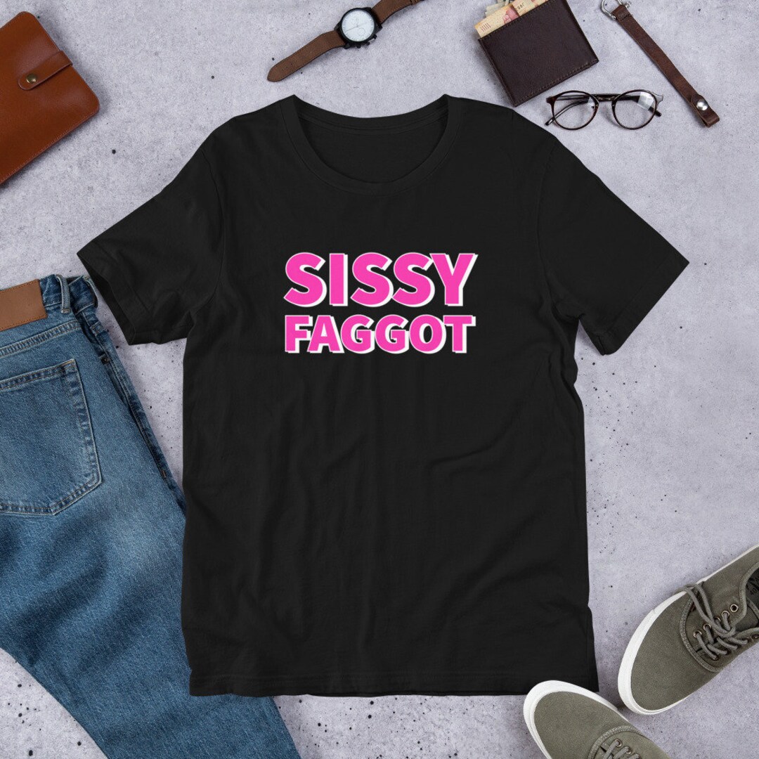 Sissy Faggot Short Sleeve Unisex T Shirt Sissy Punishment Outfit Bdsm