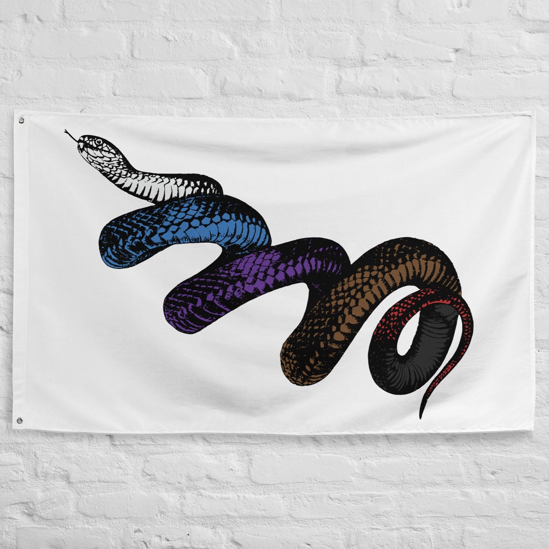 Jiu Jitsu Snake Flag - BJJ Wall Art Decor - Brazilian Gift - Martial ...