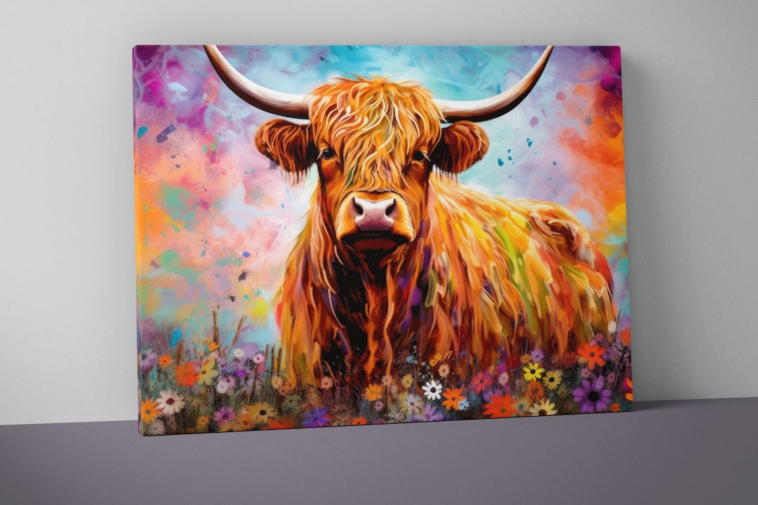 Highland Cow Wall Art Farmhouse Wall Art Highland Cow Print Highland ...