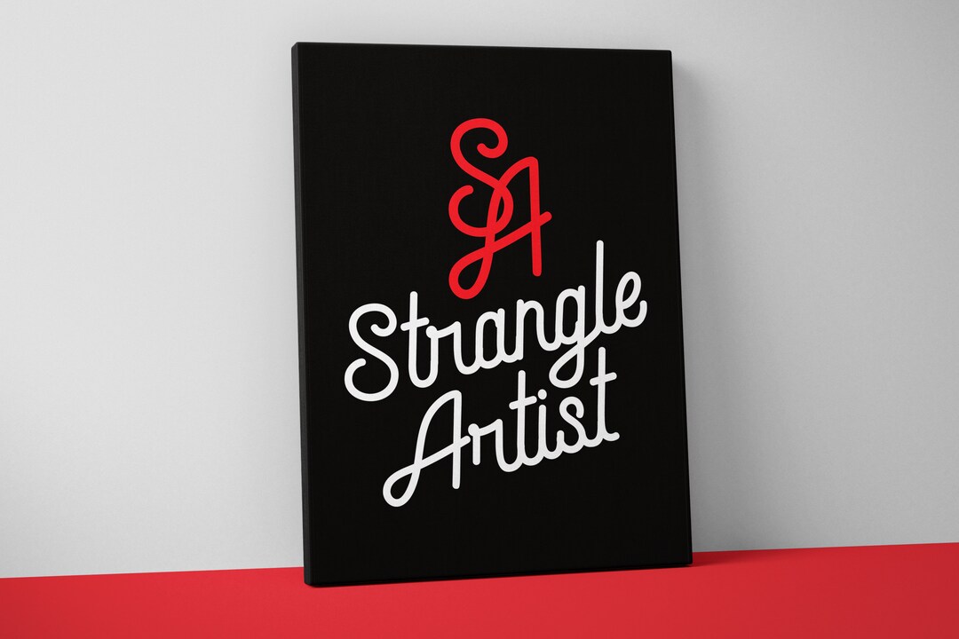 Strangle Artist Jiu Jitsu Mounted Canvas BJJ Wall Art Funny Brazilian ...