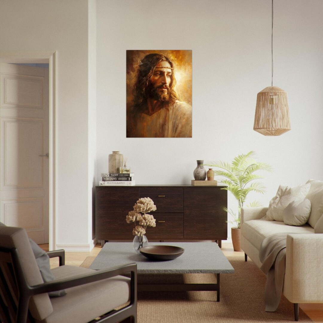 Jesus Christ Poster Wall Art - Modern Christian Catholic Decor - Christ ...