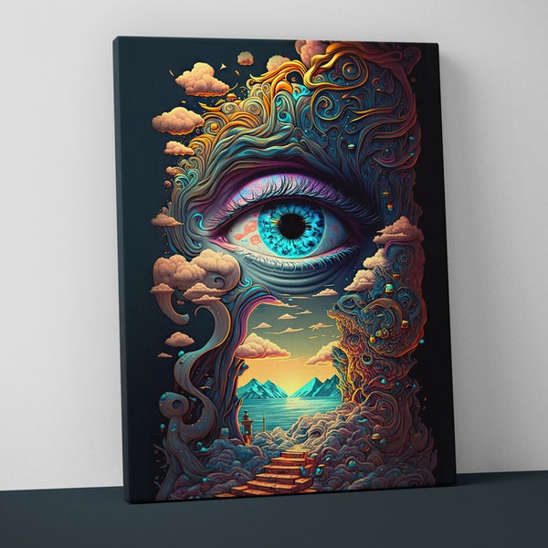 Trippy Canvas Art - Etsy