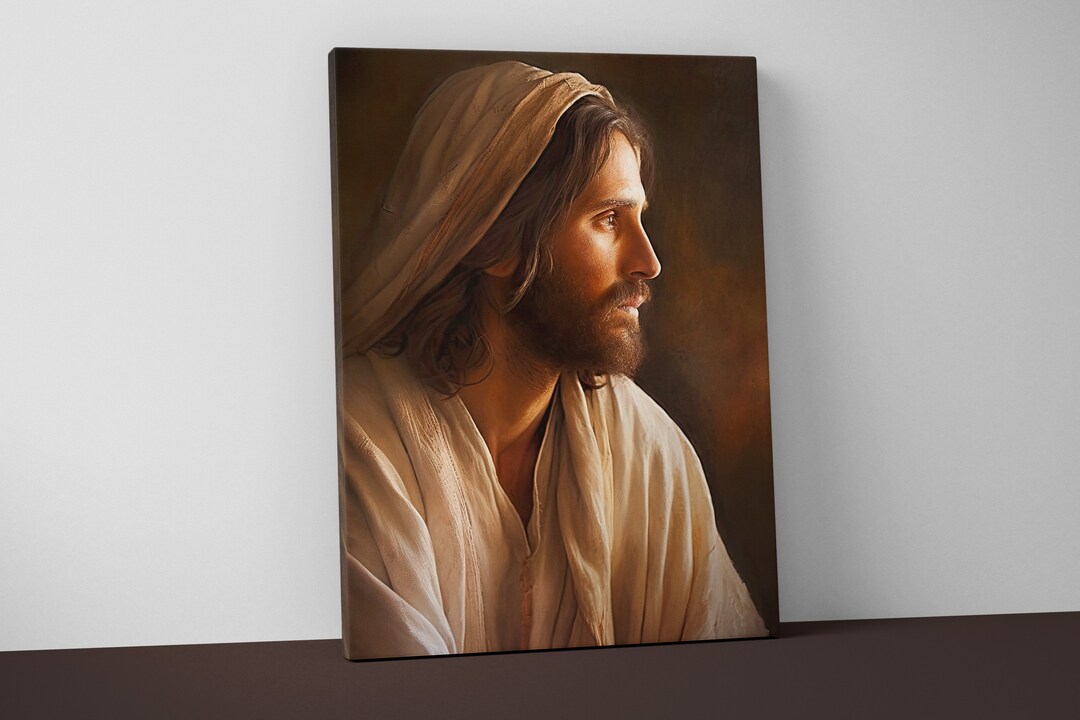 Jesus Christ Canvas Art Modern Christian Catholic Decor Christ Portrait ...