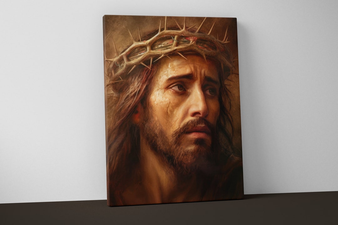 Jesus Christ Canvas Art Modern Christian Catholic Decor Christ Portrait ...