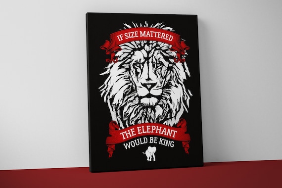 Lion Elephant Motivational Jiu Jitsu Poster Canvas BJJ Art | Etsy