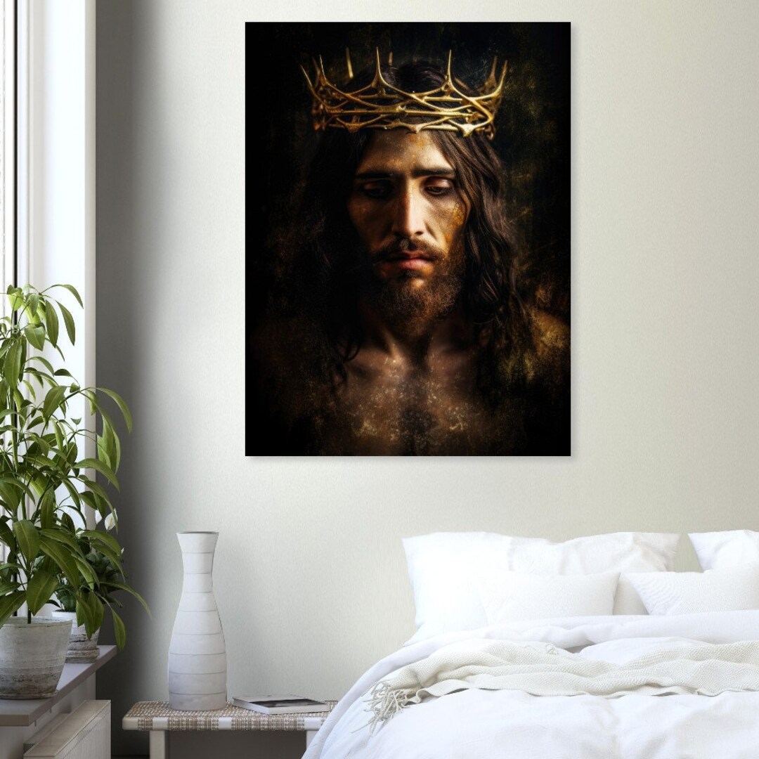 Jesus Christ Poster Wall Art - Modern Christian Catholic Decor - Christ ...