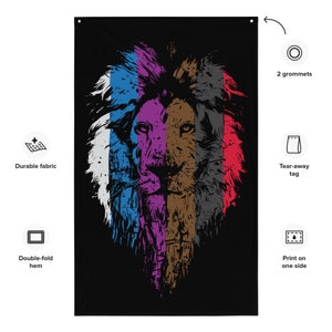 Lion Belts Jiu Jitsu Flag - BJJ Wall Art Decor - Brazilian Gift ...