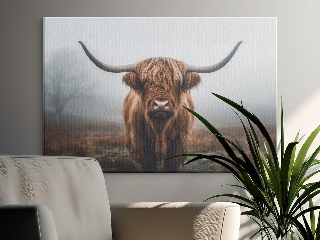 Highland Cow Digital Download Print, Downloadable Art, Farm Animal ...
