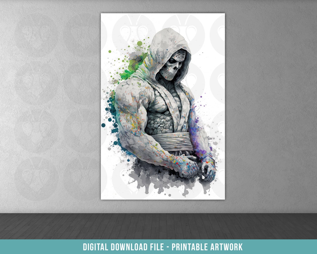 Jiu Jitsu Printable File Poster - Skeleton Wall Art - BJJ Decor ...