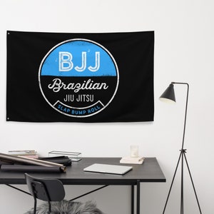 Slap Bump Roll Jiu Jitsu Flag - BJJ Wall Art Decor - Brazilian Gift ...