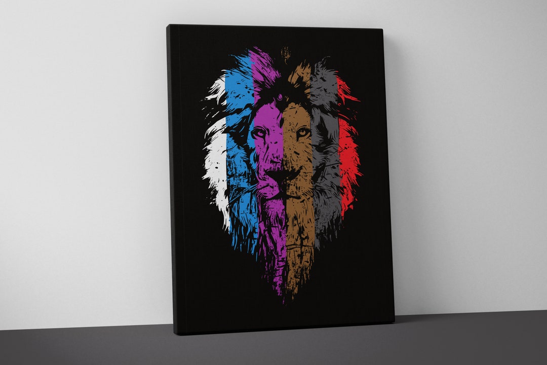 Lion Jiu Jitsu Mounted Canvas - BJJ - Wall Art Print - Brazilian ...