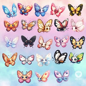 Chibi Butterfly PNG Digital Download - Sublimation PNG - Butterfly ...