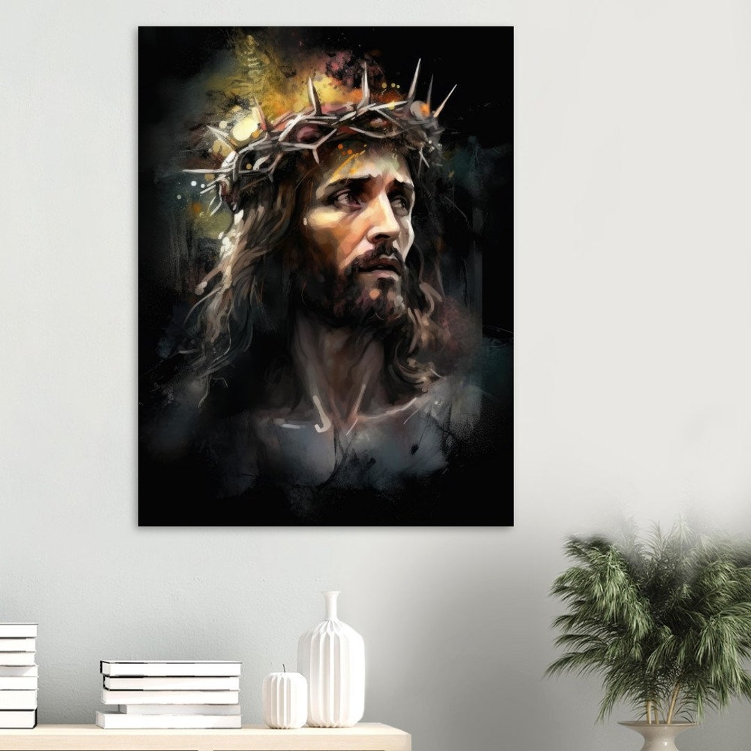 Jesus Christ Poster Wall Art - Modern Christian Catholic Decor - Christ ...
