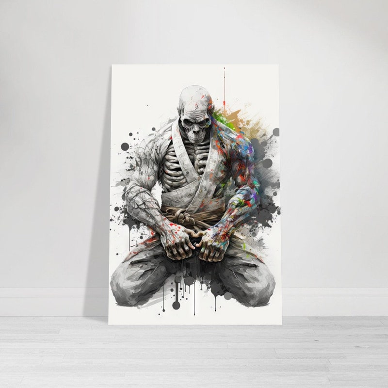 Jiu Jitsu Skeleton Poster - Etsy