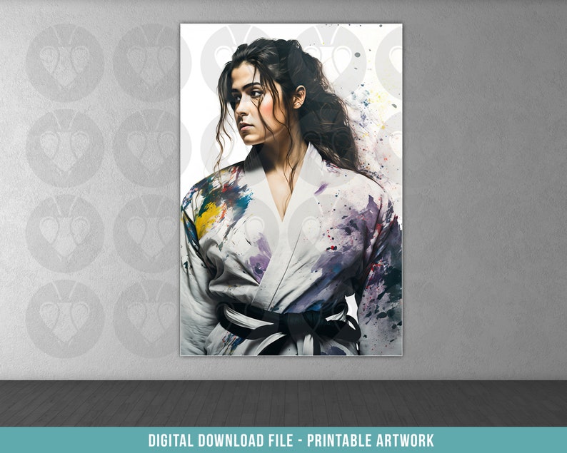 Jiu Jitsu Female Gi Printable File Poster - BJJ Wall Art - Girls ...