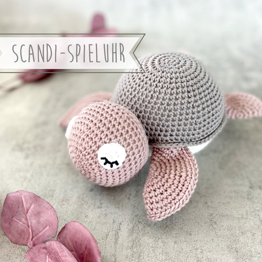 Lovingly Crocheted Turtle Music Box in Trendy Scandi Colors: - Etsy