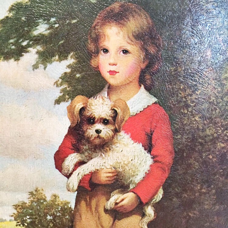Vintage Lithograph Master Simpson by Lawrence Child With Dog Art Wall ...