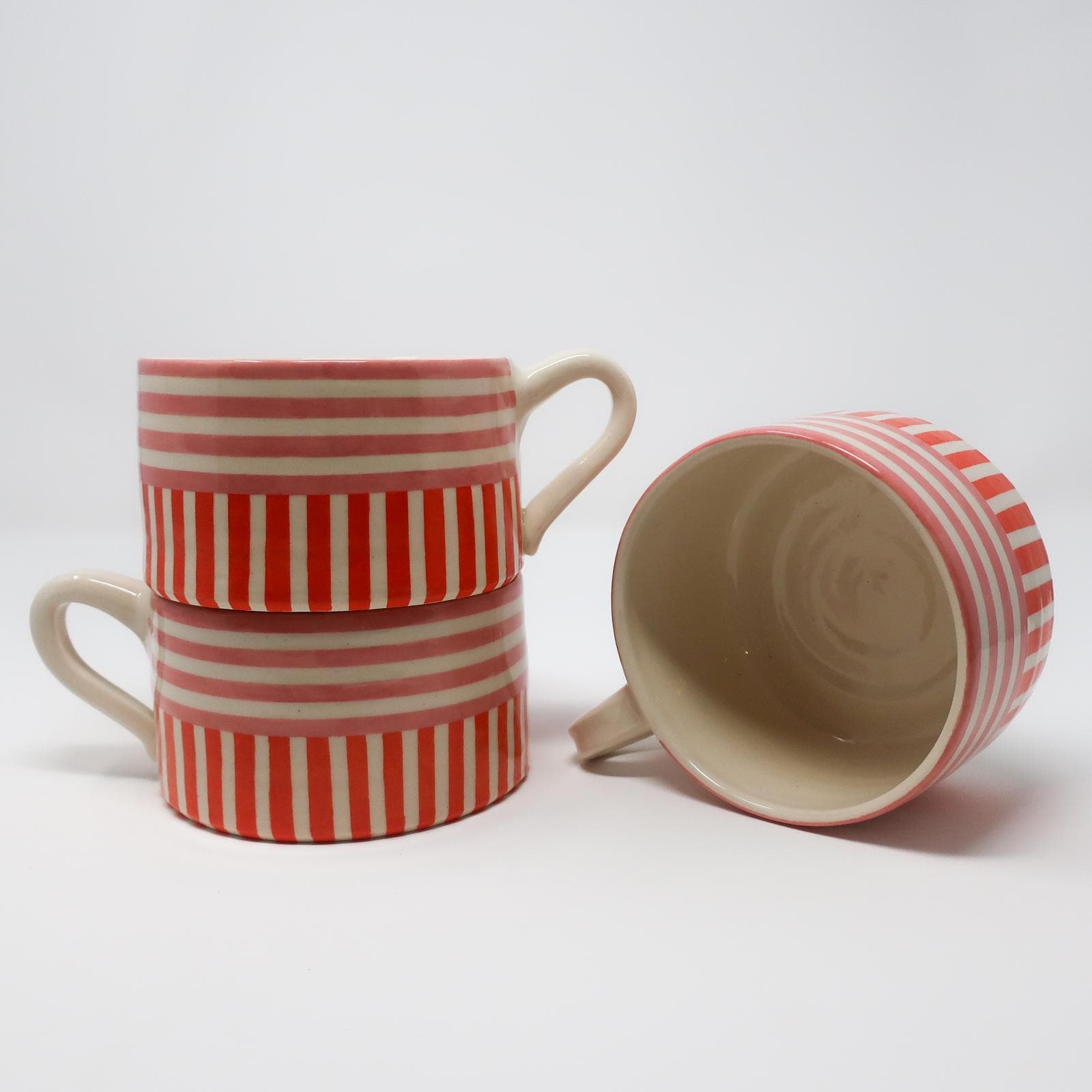Candy Stripe Mugs - Made to Order - Etsy