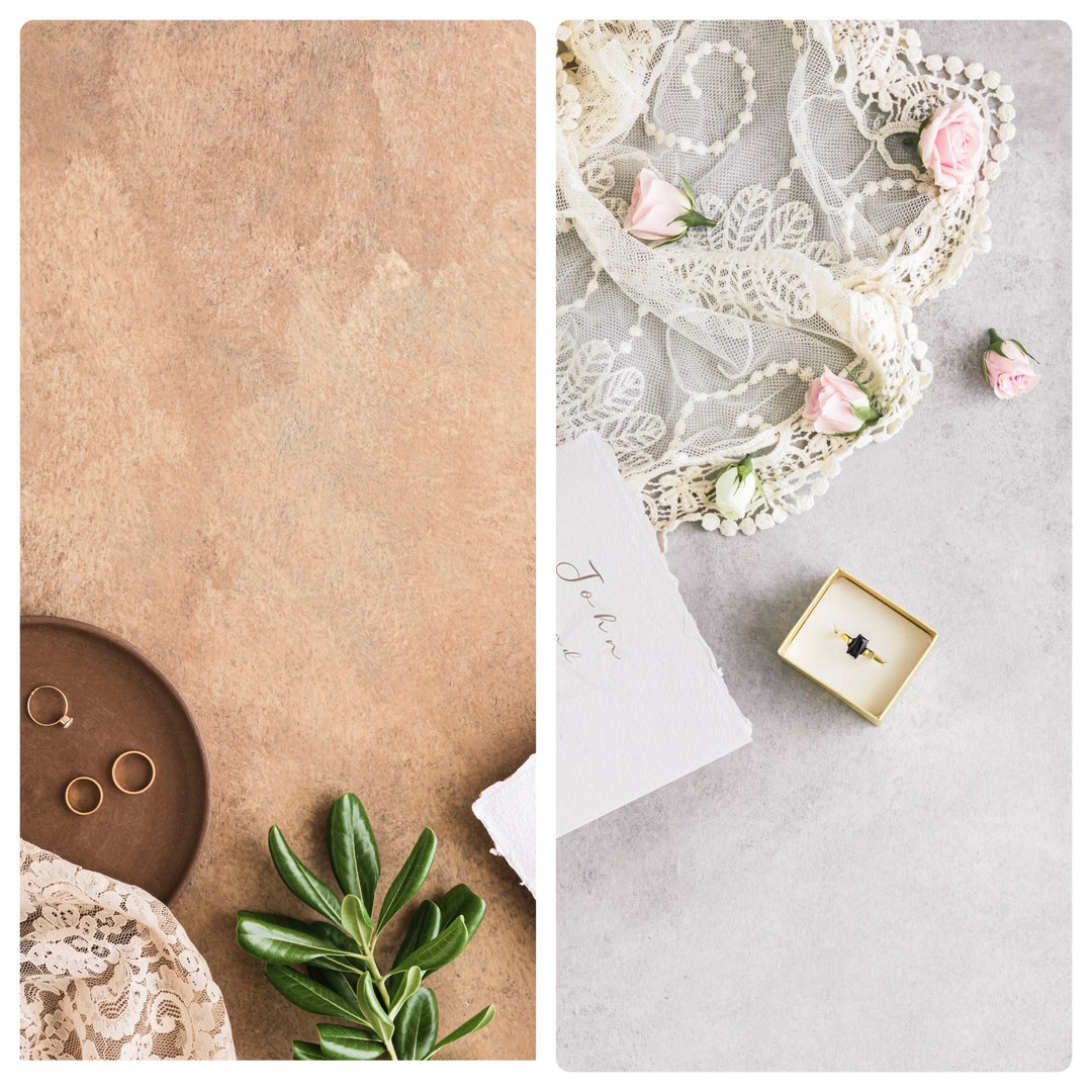 2 two Styling Mats for Wedding and Product Photography, Hand Painted ...