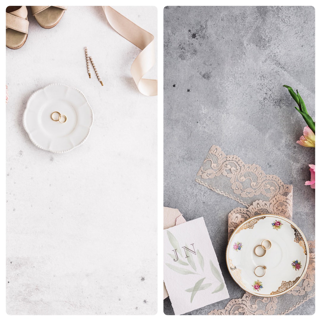 2 two Styling Mats for Wedding and Product Photography, Hand Painted ...