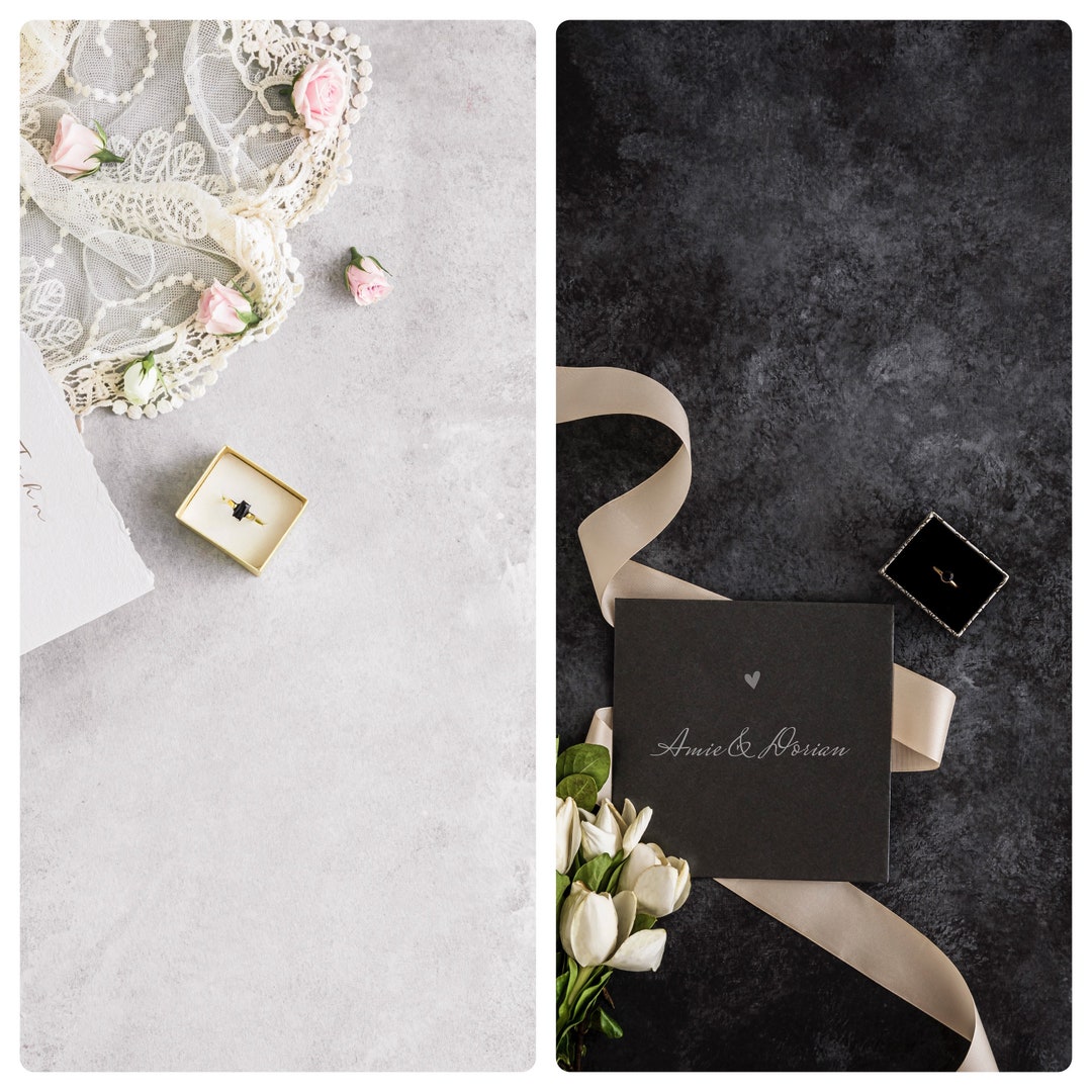 2 (two) Styling Mats for Wedding and Product Photography, Hand Painted ...