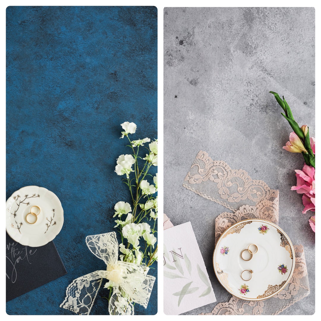 2 two Styling Mats for Wedding and Product Photography, Hand Painted ...