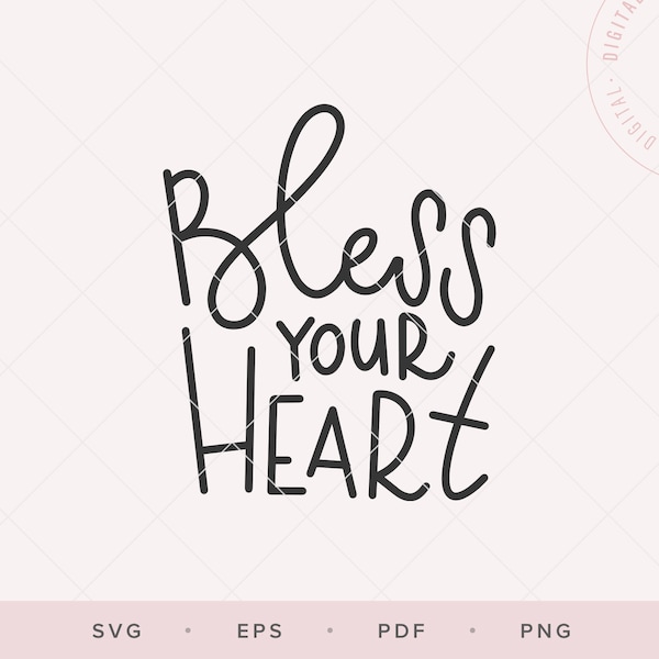 Bless Your Heart Svg - Etsy