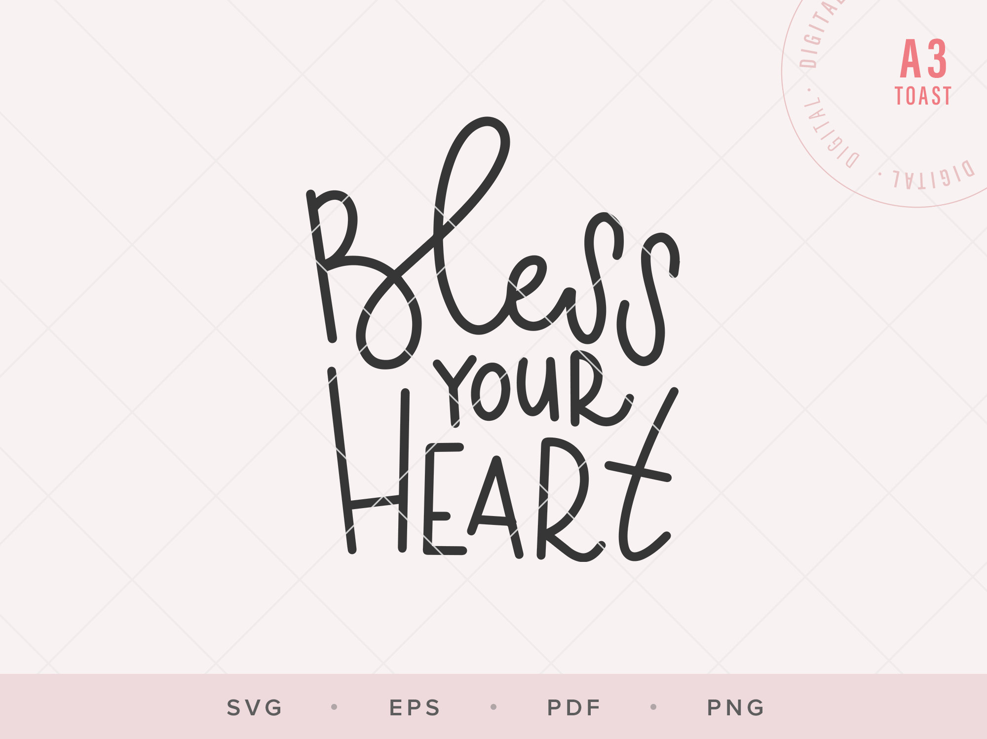 Bless Your Heart SVG for Silhouette, Clip Art SVG Files for Cricut ...
