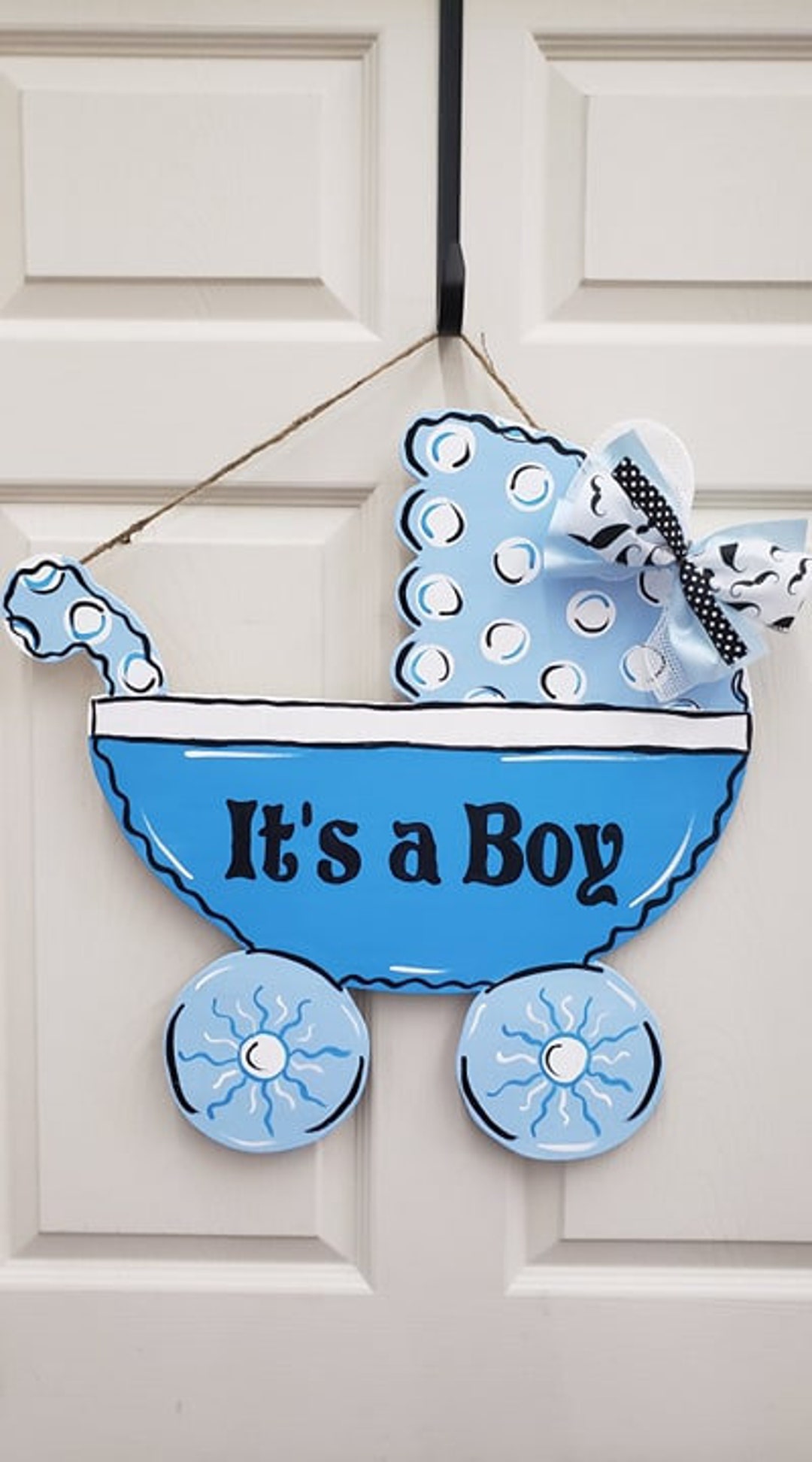 Its a Boy, Baby Carriage, Hospital Sign, Door Hanger, Door Decor - Etsy