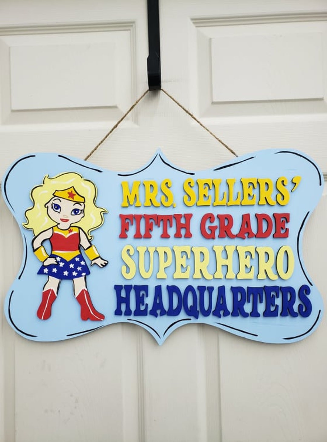Superhero, Door Hanger - Etsy
